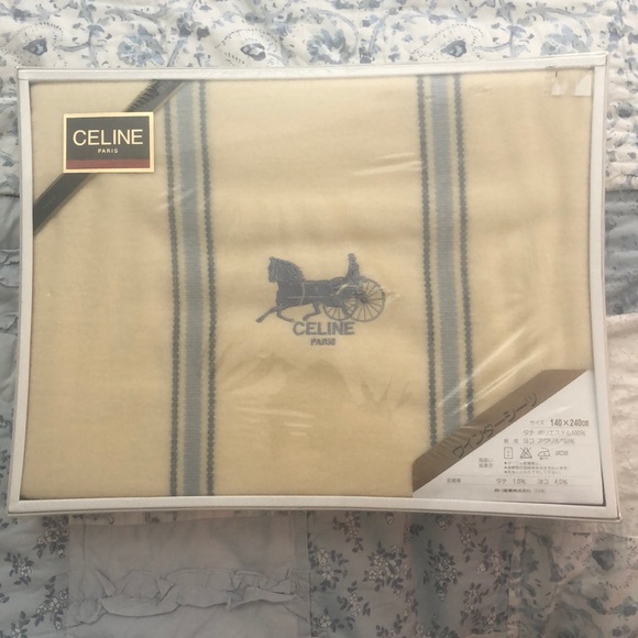 Celine | Bedding | Unopened Vintage Celine Horse Carriage Logo Cream ...